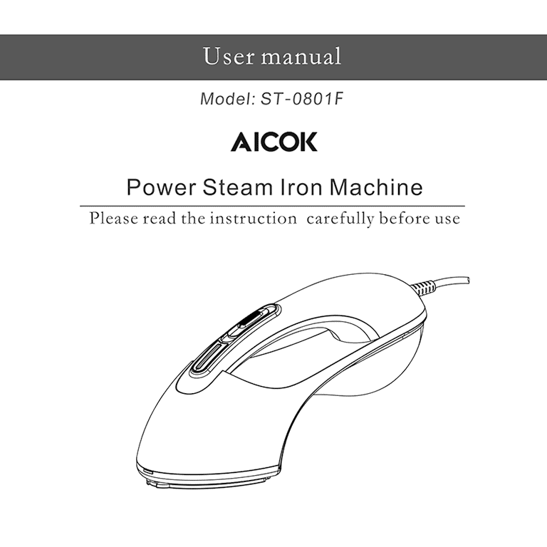 Aicok ST-0801F power steam iron machine User Manual