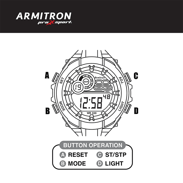 User manuals for ARMITRON watches