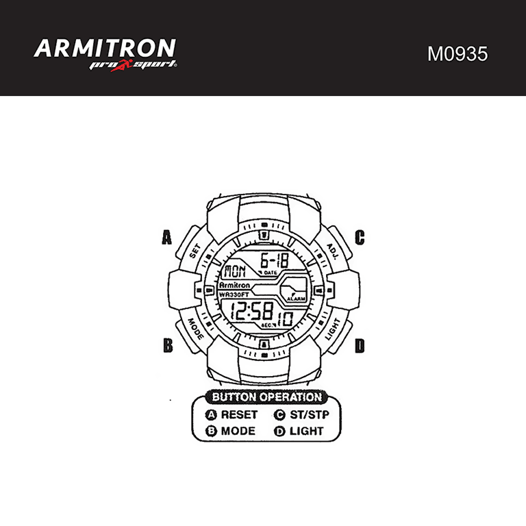 User manuals for ARMITRON PRO-SPORT watches