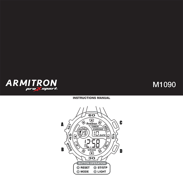 User manuals for ARMITRON watches