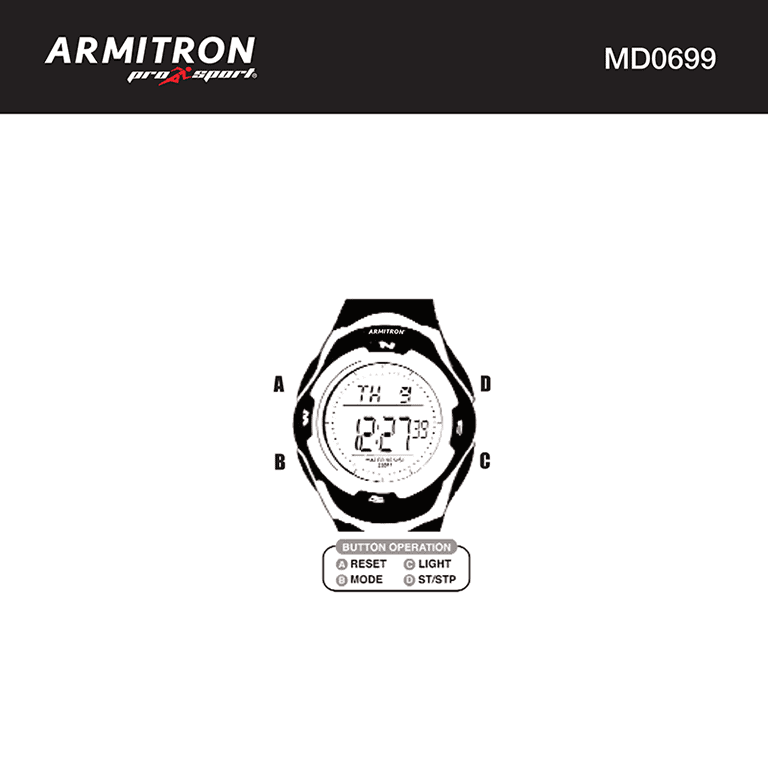 Armitron Dragonfly 45/7012 27mm wr330ft watch User Manual