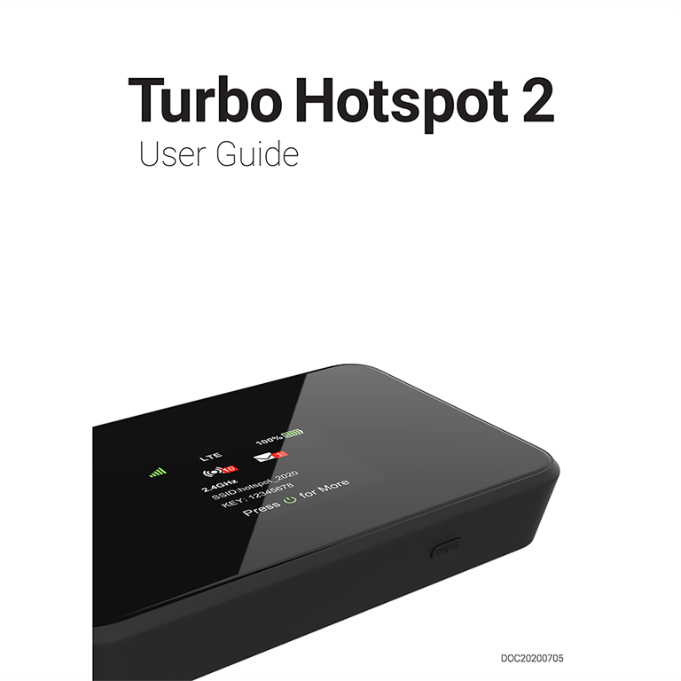 AT&T Turbo Hotspot 2 (LTE/4G, 2.4/5 GHz WiFi) User Manual