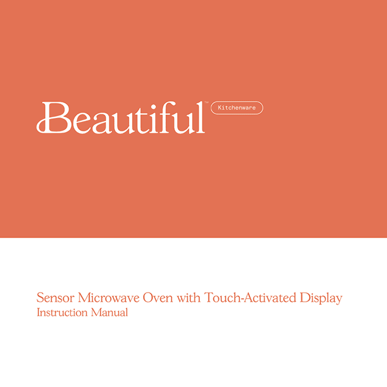Beautiful 1.1 cu.ft. Sensor Microwave Oven User Manual