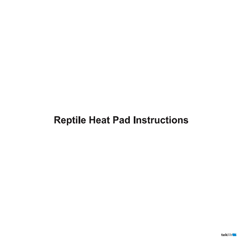 CP-C0806C / RH-0806C BN-LINK reptile heat pad User Manual