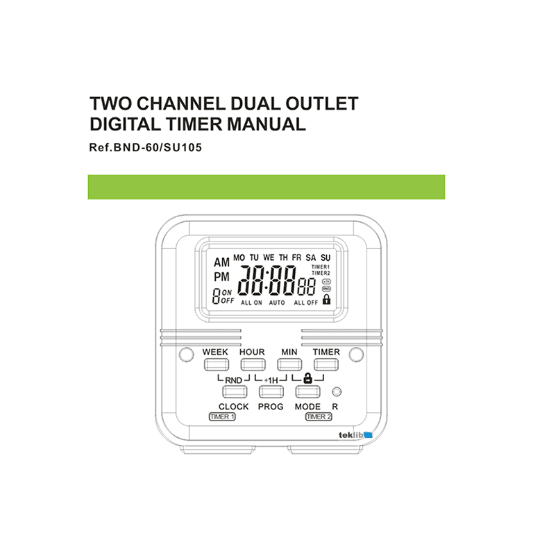 BN-LINK BND-60 / SU105 7-day digital timer User Manual