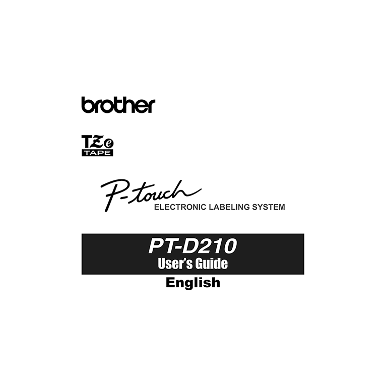 Brother P-touch PT-D210 Label Maker User Manual