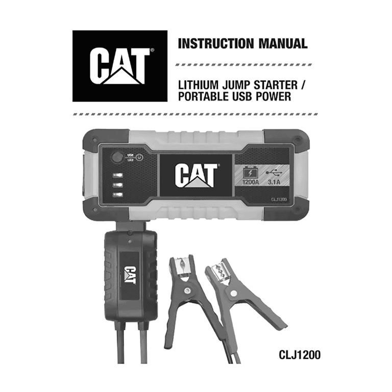 Cat 1200 Peak Amp Digital Jump Starter Manual