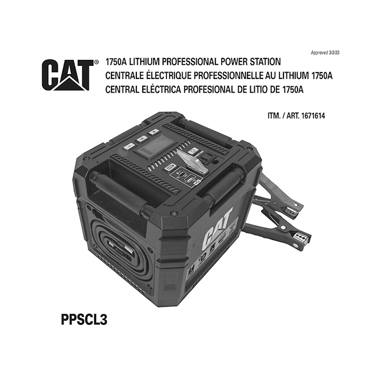 CAT PPSCL3 CUBE 1750A lithium power station User Manual