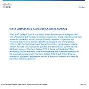 Catalyst 3560-X Series Cisco Ethernet Switch Datasheet