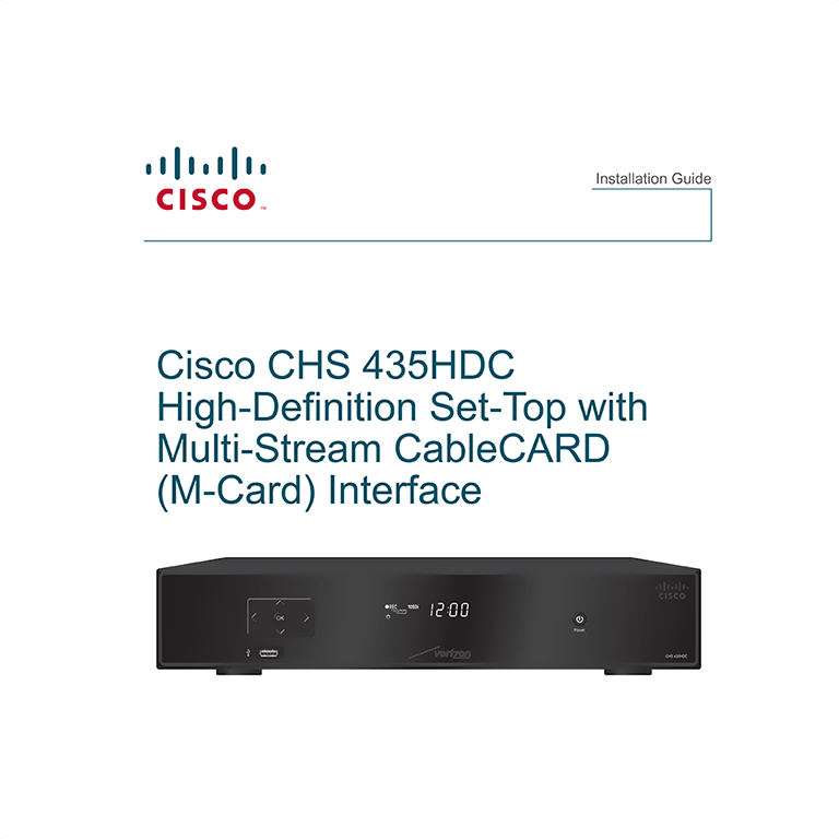 Cisco CHS 435 Verizon Fios HD Set-Top Box DVR User Manual
