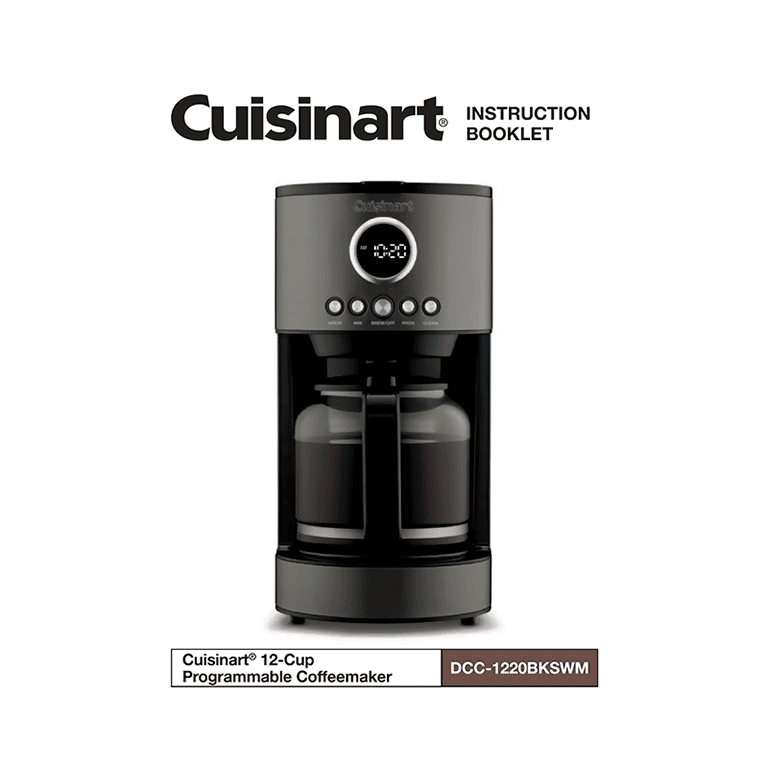 Cuisinart 12 Cup Coffee Maker Manual
