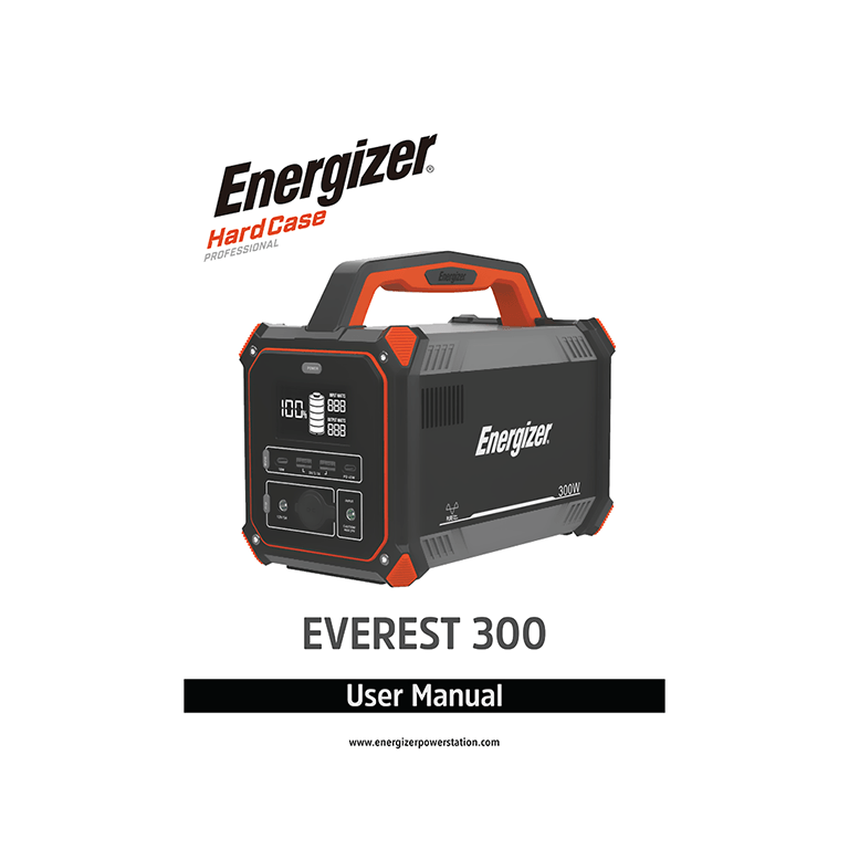 Energizer EVEREST 300 portable power station User Manual