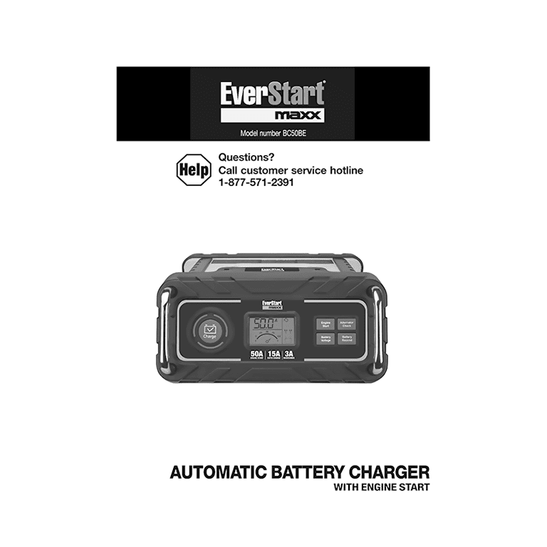 EverStart Maxx BC50BE 15-Amp battery charger User Manual