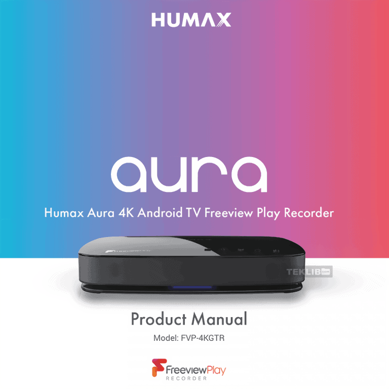 Humax Aura 4K Freeview Android Recorder User Manual