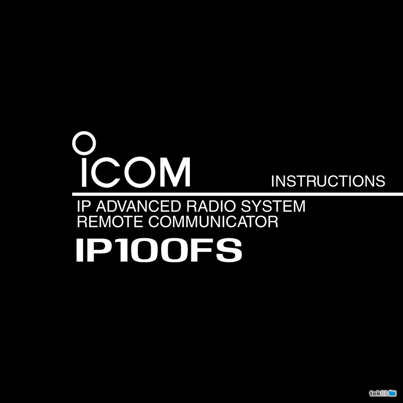 Icom IP100FS remote communicator app User Manual