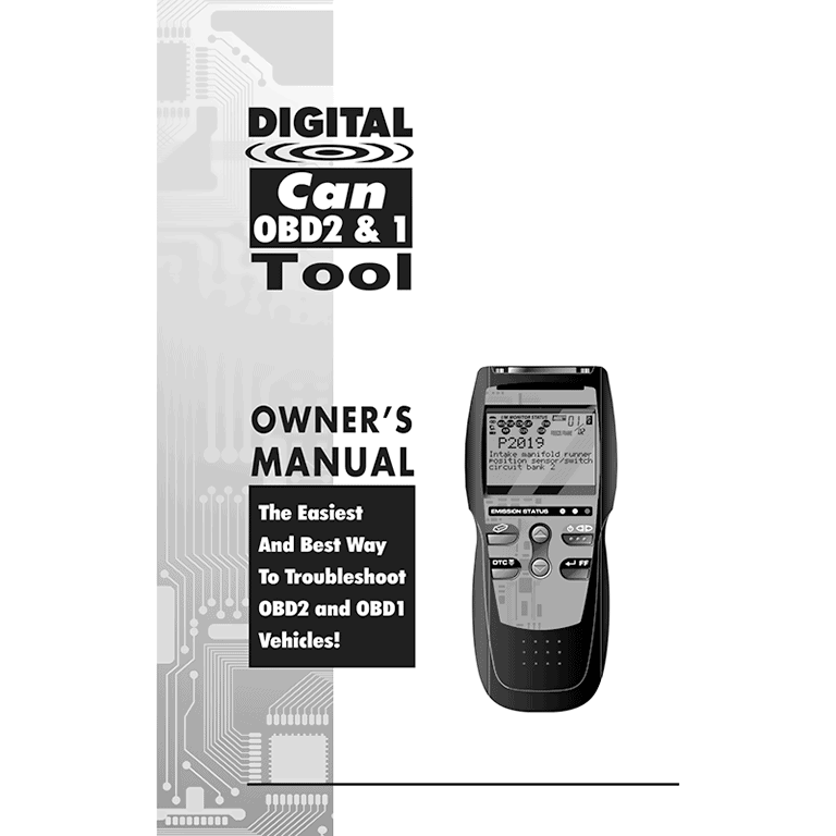 Innova 3120 Can OBD2 / OBD1 diagnostic tool User Manual