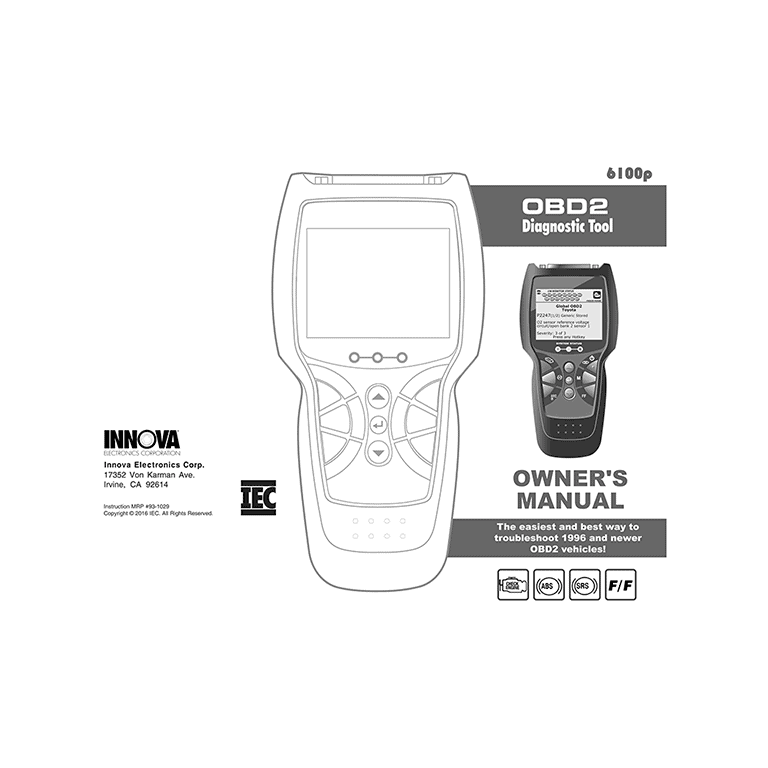 Innova Obd2 Code Reader Manual