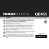 NOCO GBX55 Boost X 1750-Amp lithium jump starter User Manual