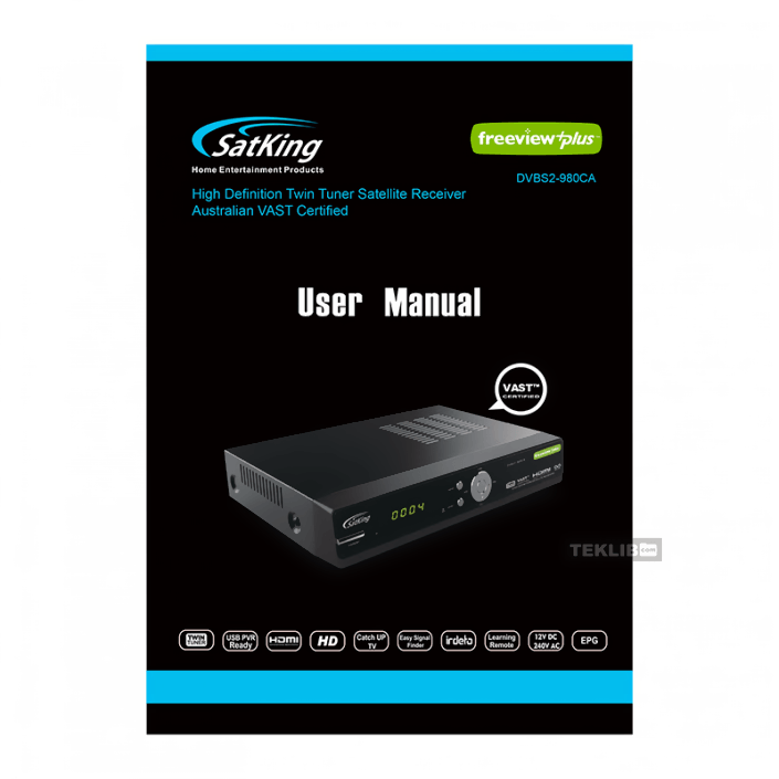 SatKing DVBS2-980CA VAST/Freeview+ Satellite Receiver Manual