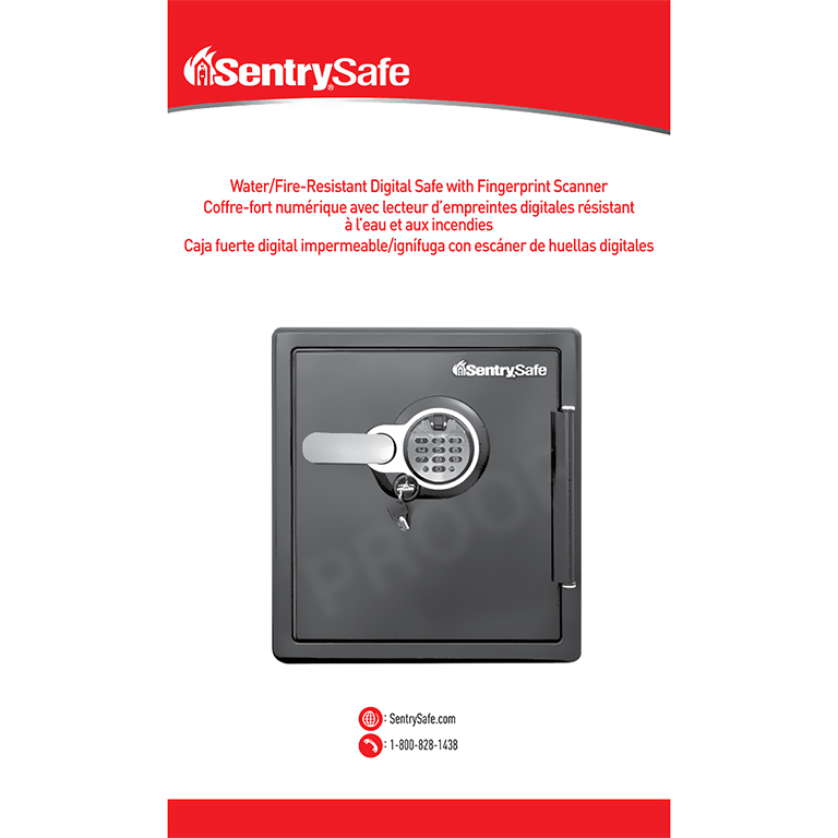 SentrySafe SFW205BXC fingerprint fire/water safe User Manual