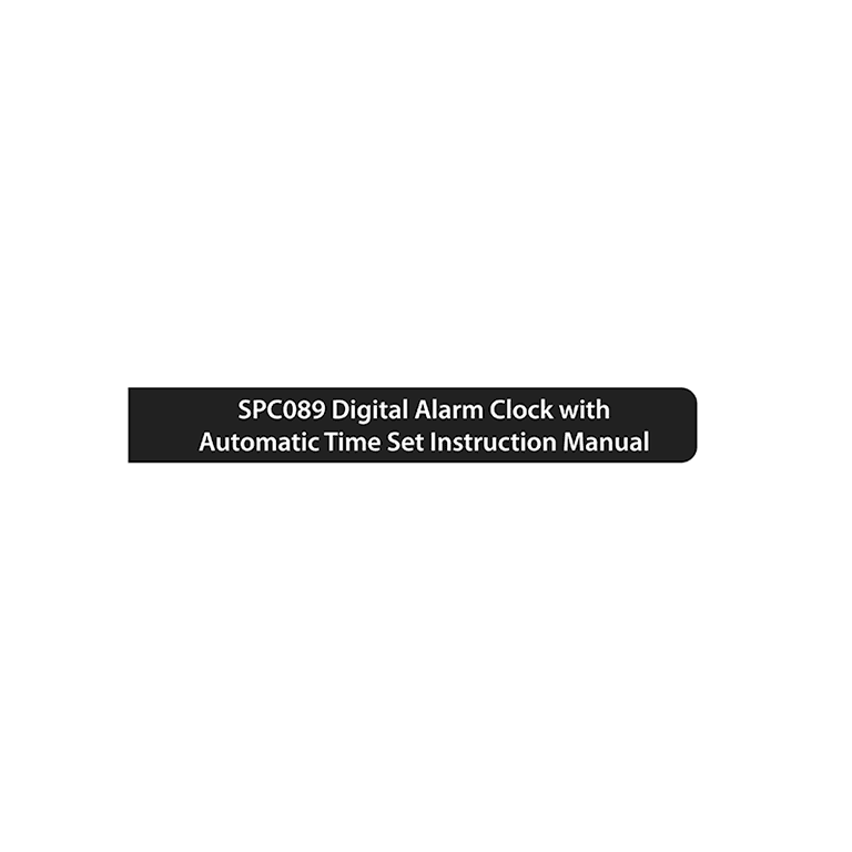 Sharp SPC089 digital alarm clock User Manual