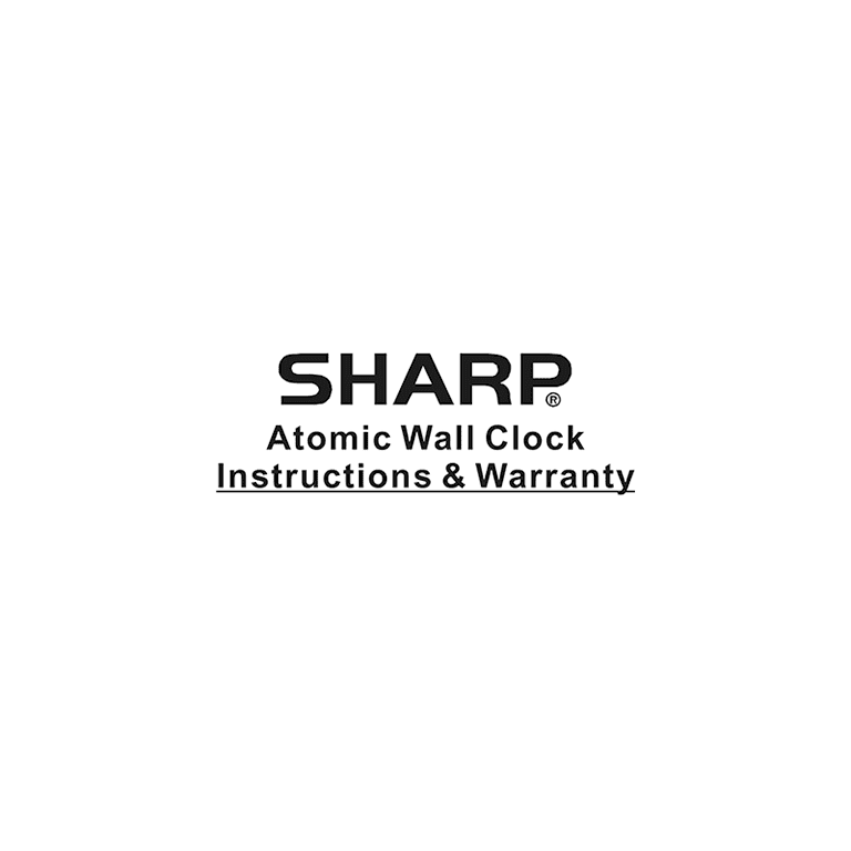 Sharp SPC1107 atomic wall clock weather station User Manual