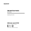 ICF-C318 Sony Dream Machine clock radio User Manual