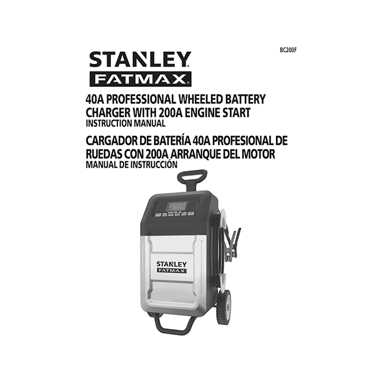 Stanley FATMAX BC200F battery charger/jump-starter User Manual