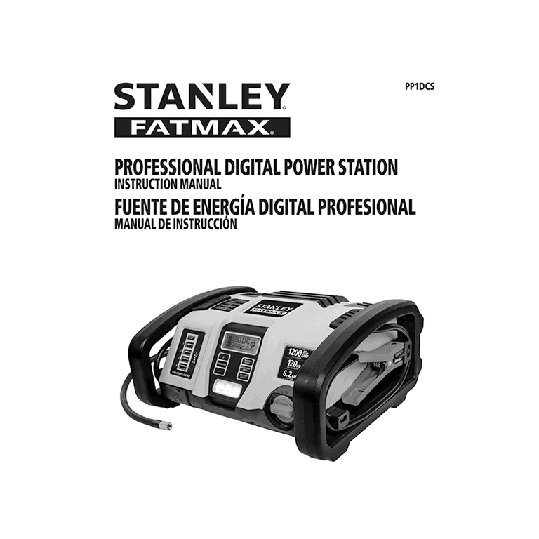 Stanley FATMAX PP1DCS 1200A / 500A jump starter User Manual