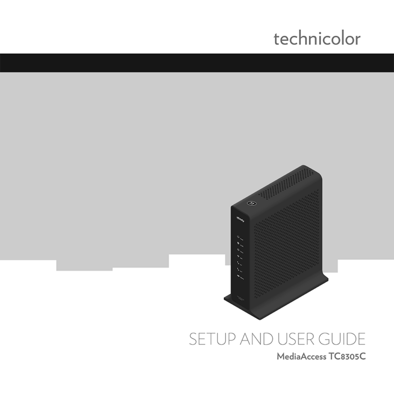 Technicolor MediaAccess TC8305C Gateway User Manual