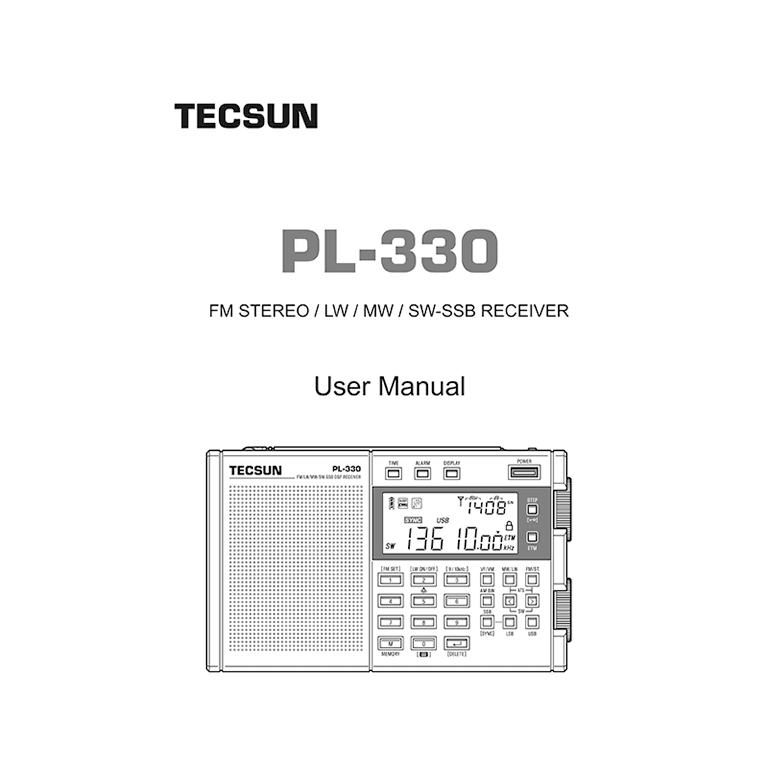Tecsun PL-330 FM/LW/MW/SW-SSB receiver User Manual