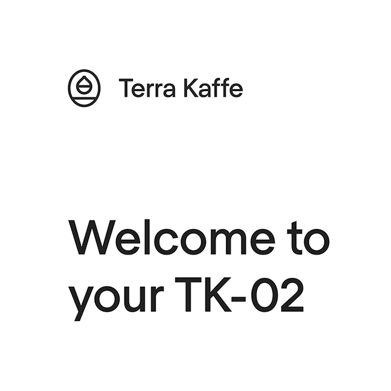 Terra Kaffe TK-02 Connected Espresso Machine User Manual