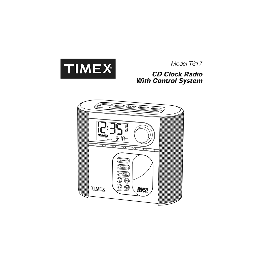 Timex T617 CD Clock Radio User Manual