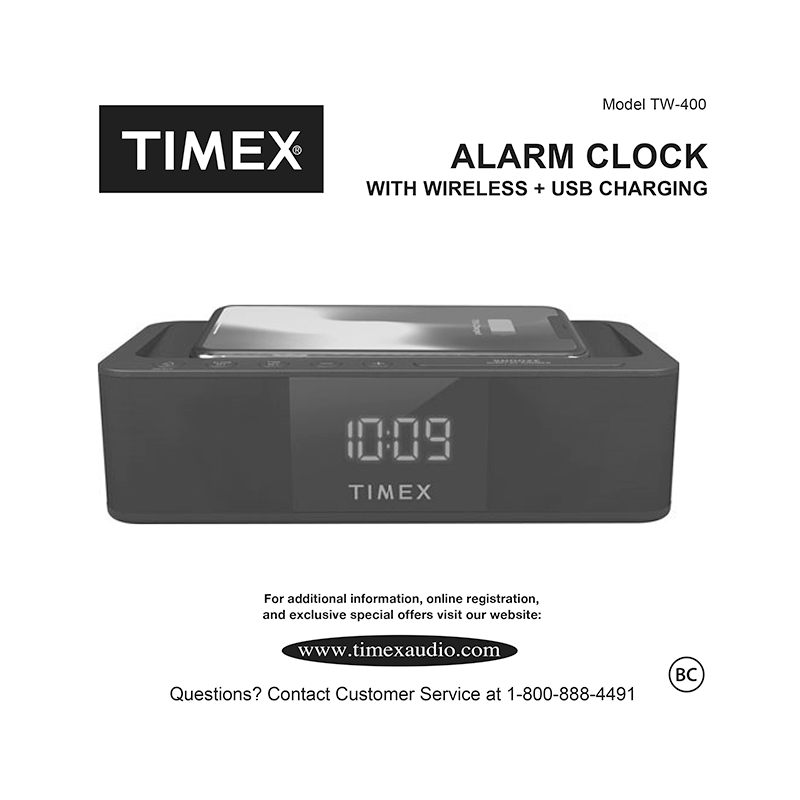 Timex TW400 Alarm Clock User Manual Timex TW400 Alarm Clock User Manual