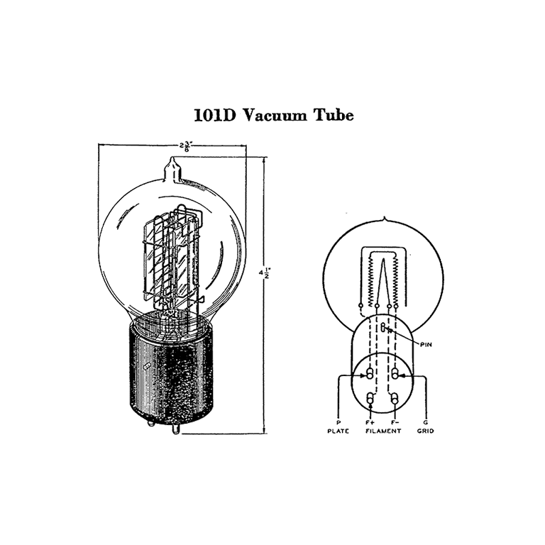 Western Electric 101D vacuum tube Datasheet