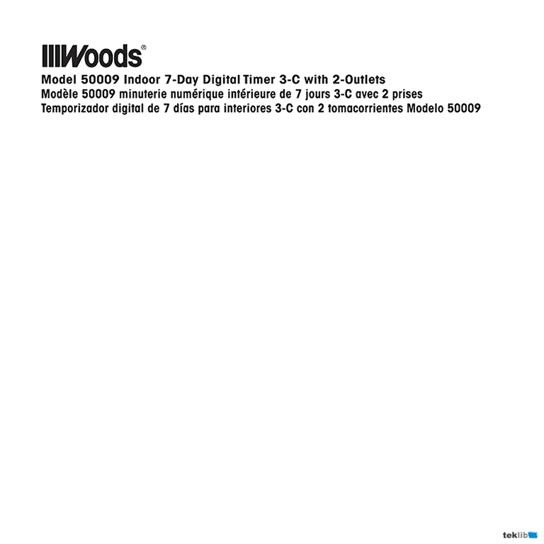Woods 50009 digital timer User Manual